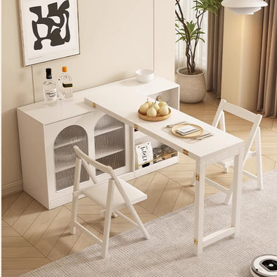 Folding and Expandable Multifunction Dining Table with Hidden Storage ...
