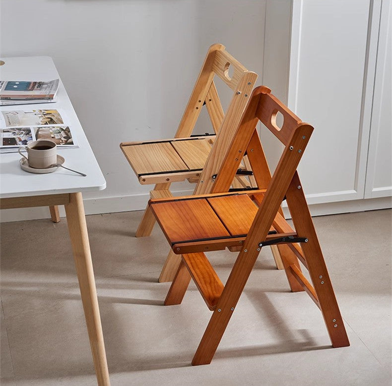 Multifunction Solid Wood Foldable Step Chair with Armrests – SPS FURNTIURE