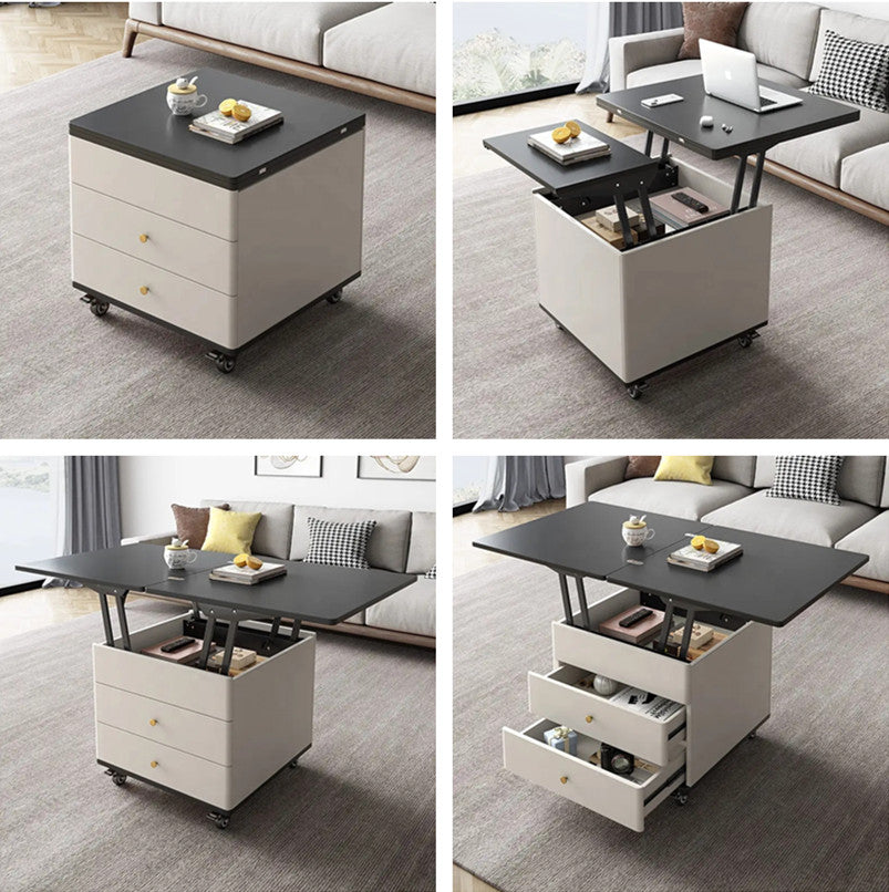 Multifunction Modern Liftable and Expandable Coffee Table with Storage ...