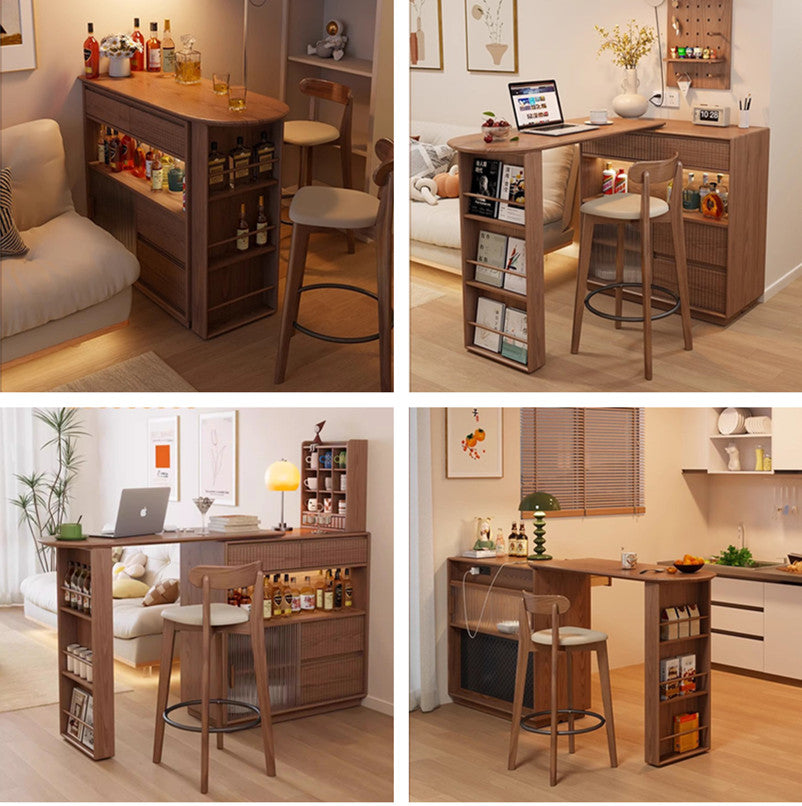 360 Degree Rotating Bar Table With Cabinet and Stools – SPS FURNTIURE