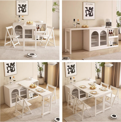 Folding and Expandable Multifunction Dining Table with Hidden Storage ...