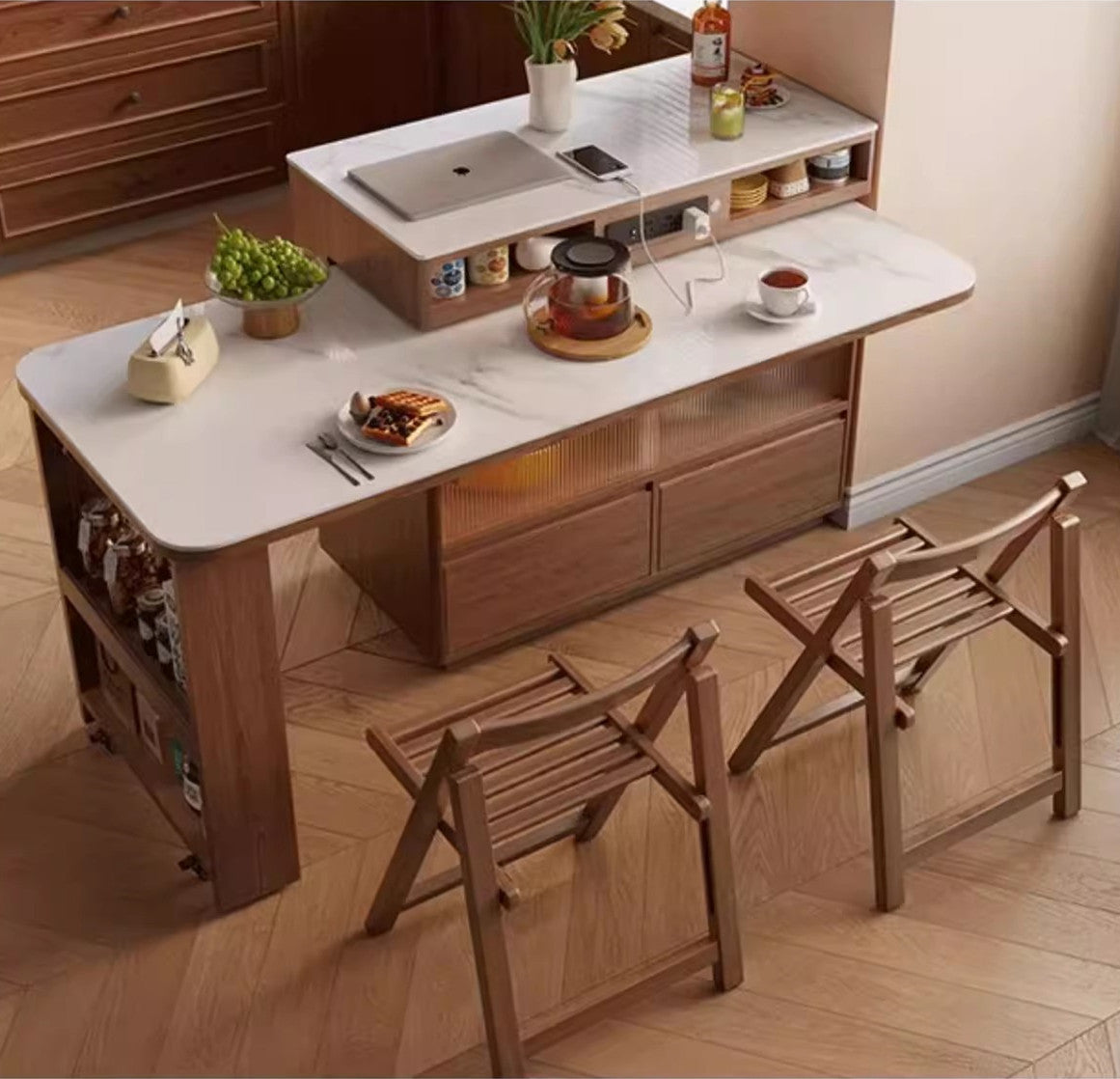 Elegant Rotating Island Table – SPS FURNTIURE