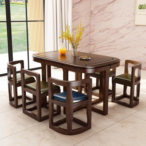 Space Saving Solid Wood Nesting Dining Table and Chairs Set – SPS FURNTIURE