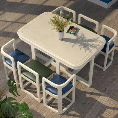 Space Saving Solid Wood Nesting Dining Table and Chairs Set – SPS FURNTIURE