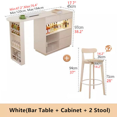 360 Degree Rotating Bar Table With Cabinet and Stools – SPS FURNTIURE