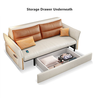 Remote Controlled Power Sleeper Sofa Bed with Underneath Storage Drawe ...
