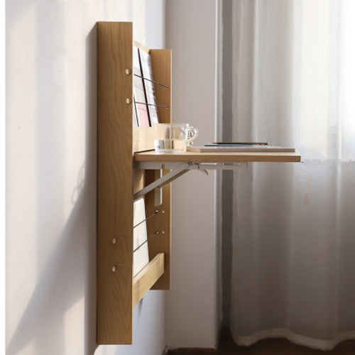 Wall Mounted Foldable Desk With Storage Shelf – SPS FURNTIURE