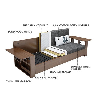 Space Saving Multifunction Sofa Bed With Foldable Work Desk – SPS FURNTIURE