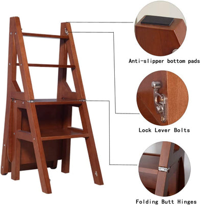 Convertible Ladder Chair Library Kitchen Step Stool – SPS FURNTIURE