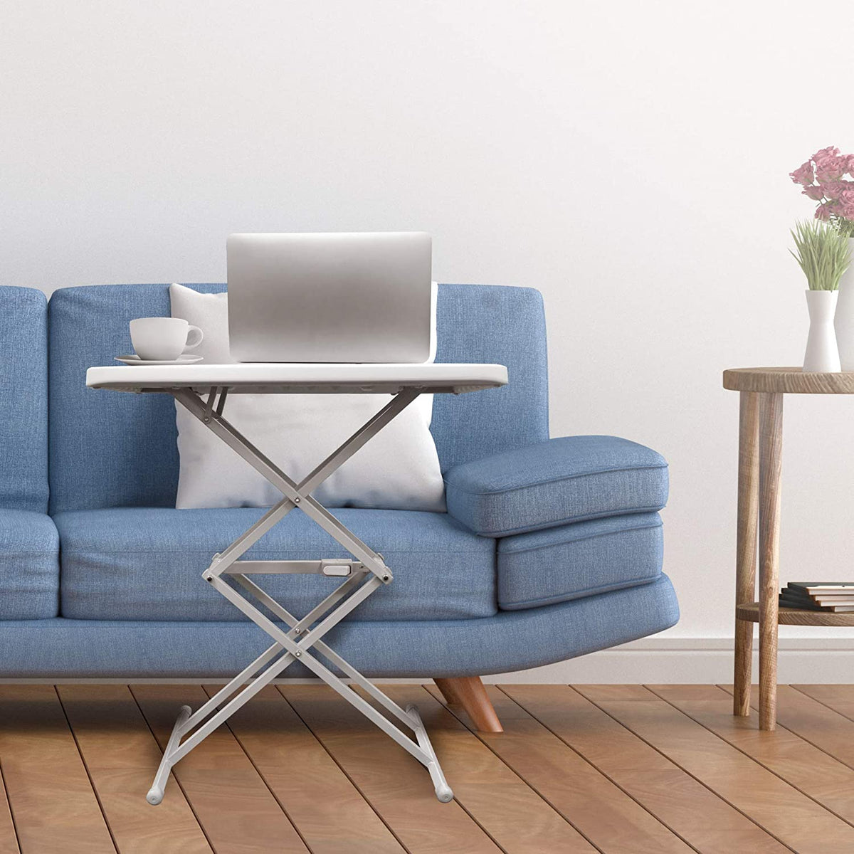 Zero Assembly Height Adjustable Foldable Table for Home Garden Office ...