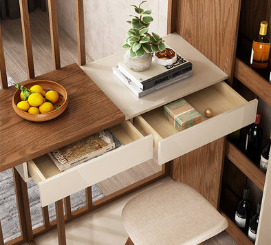 Nordic Retractable Bar Table with Wine Rack Cabinet – SPS FURNTIURE