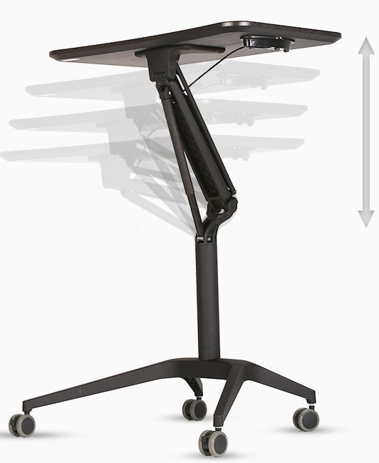 Pneumatic single leg sit to stand desk height adjustable workstation ...