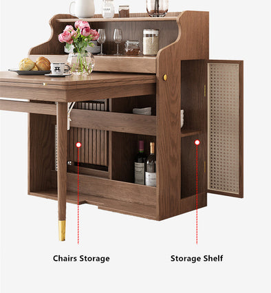 Upgraded Space Saving Folding Multifunctional Dining Table With 4 Fold ...