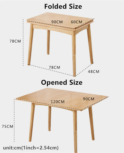 Space Saving Design Foldable and Expandable Solid Wood Table – SPS ...