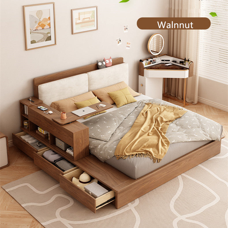 Lift Up Storage Bed With Rotating Desk and Drawers – SPS FURNTIURE