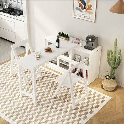 Folding and Expandable Multifunction Dining Table with Hidden Storage ...